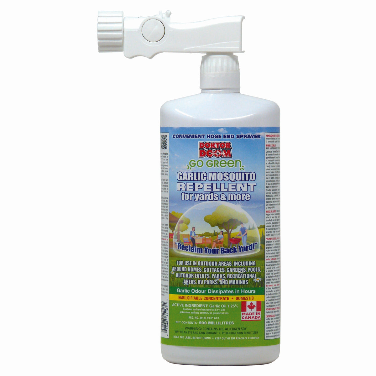 Go Green Concentrated Mosquito Garlic Oil Spray with Hose Sprayer - 90 ...