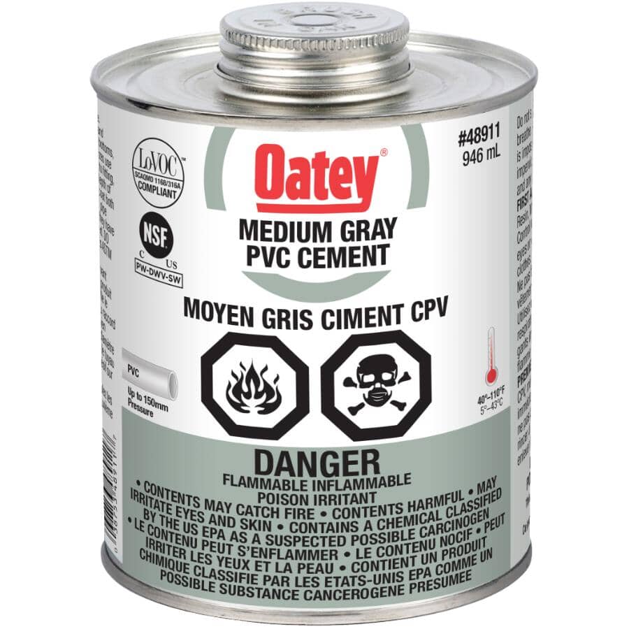 Medium Grey PVC Cement - 946 ml – Atkinson Home Hardware