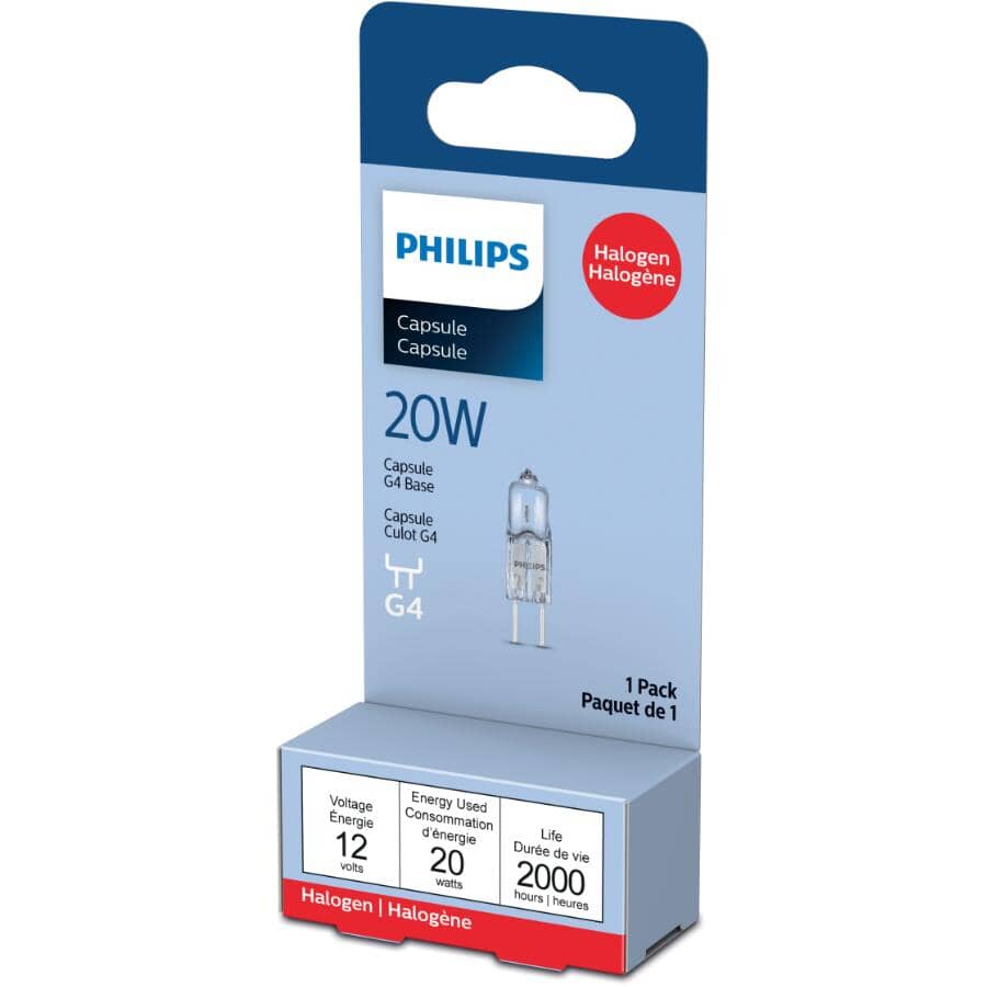 20W T3 Capsule G4 Base Halogen Light Bulb – Atkinson Home Hardware