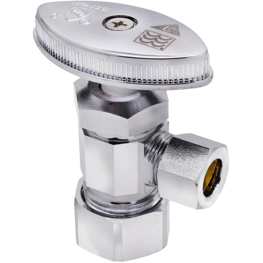 5/8" Nominal Compression x 3/8" Outside Diameter Compression Angle Sto ...