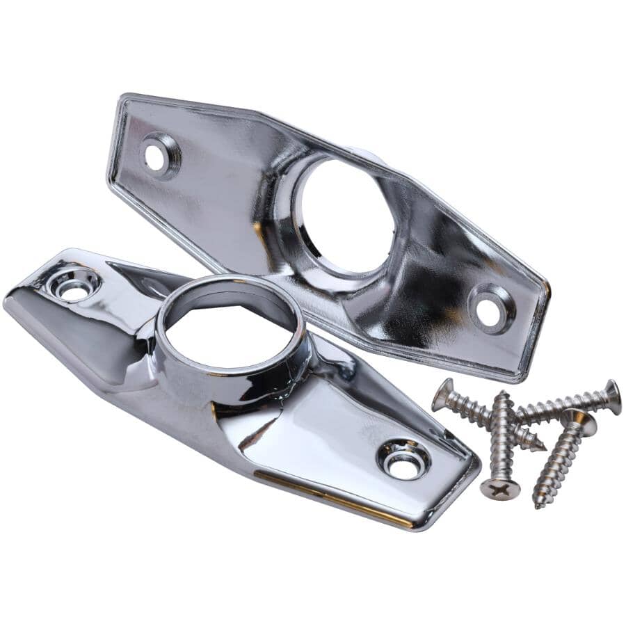 Shower Rod Flanges - Silver, 2 Pack – Atkinson Home Hardware