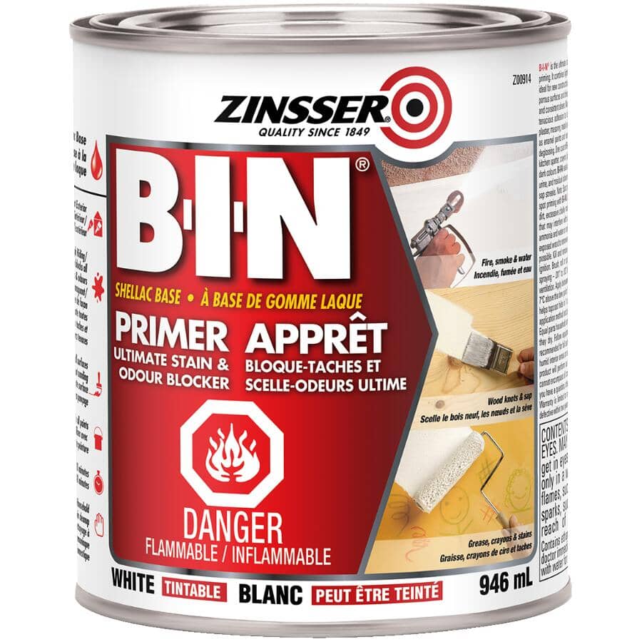 BIN Stain Killer Alkyd Primer-Sealer - White, 946 ml – Atkinson Home ...